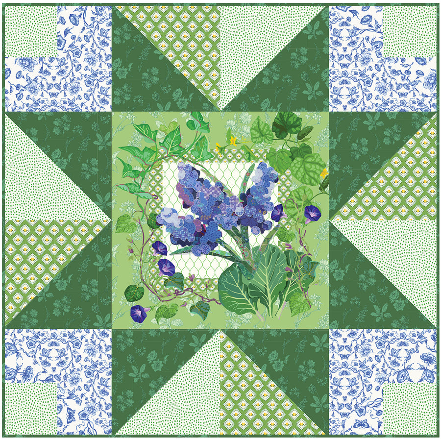 Free Pattern: Garden Party Star Quilt – Collage Quilter