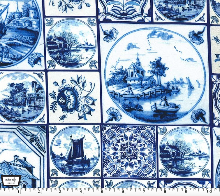 Delft Tilework – Collage Quilter