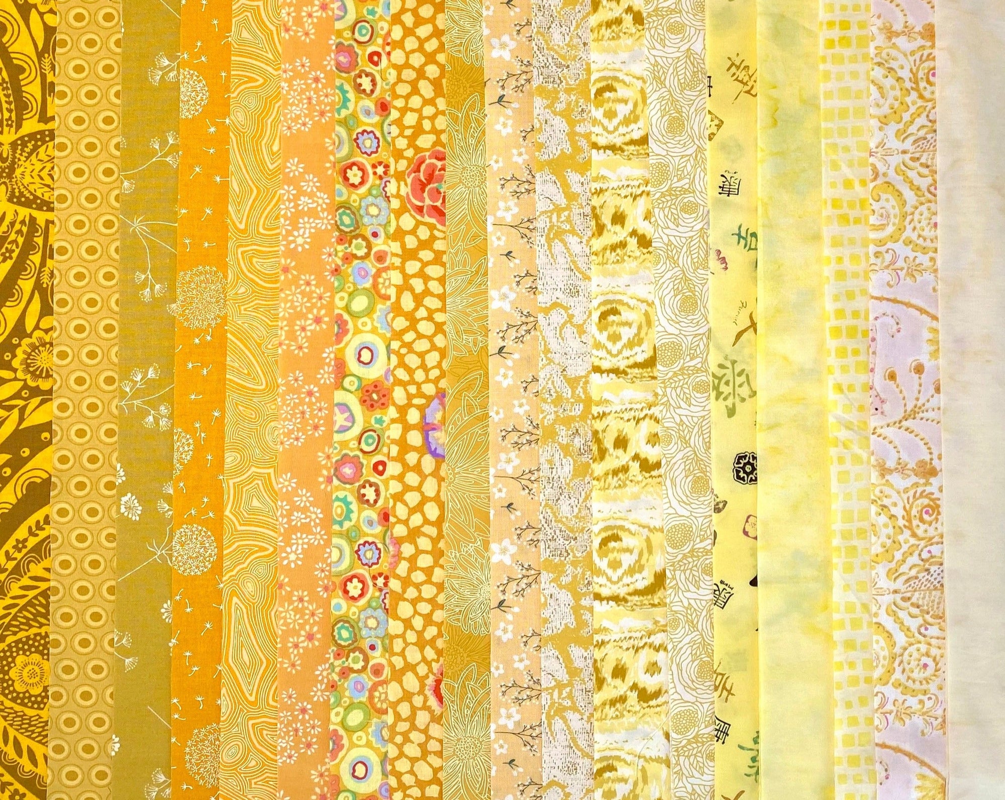 Yellow Fabric Bundle – Collage Quilter