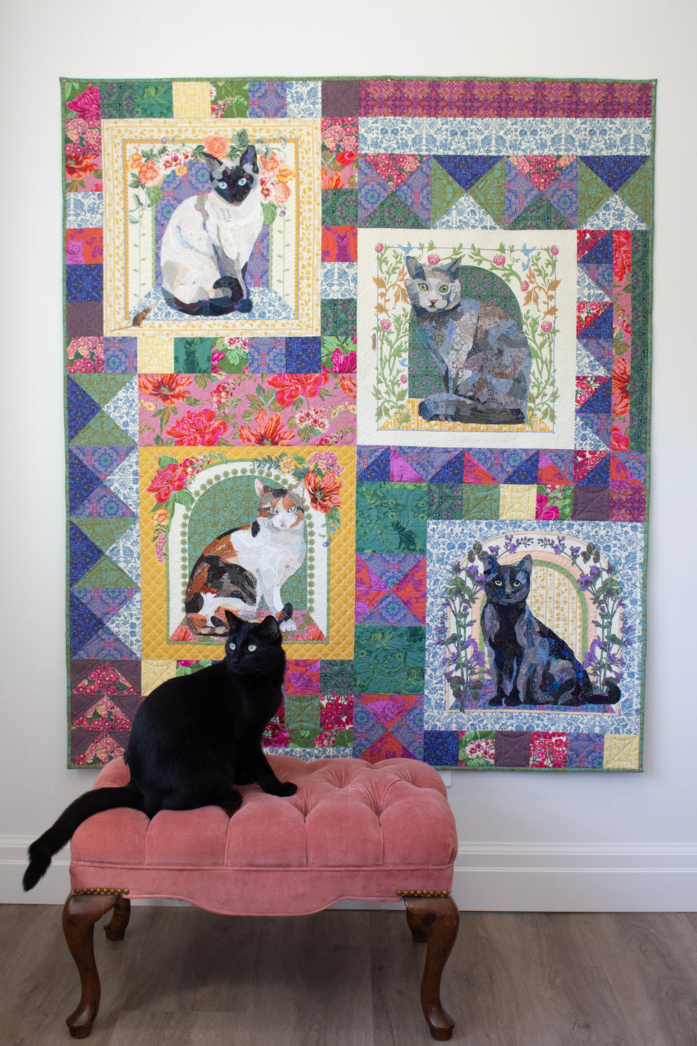 Flora & Felines Downloadable Patterns – Collage Quilter