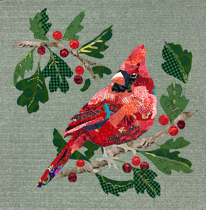 Winter Cardinal Kit – Collage Quilter