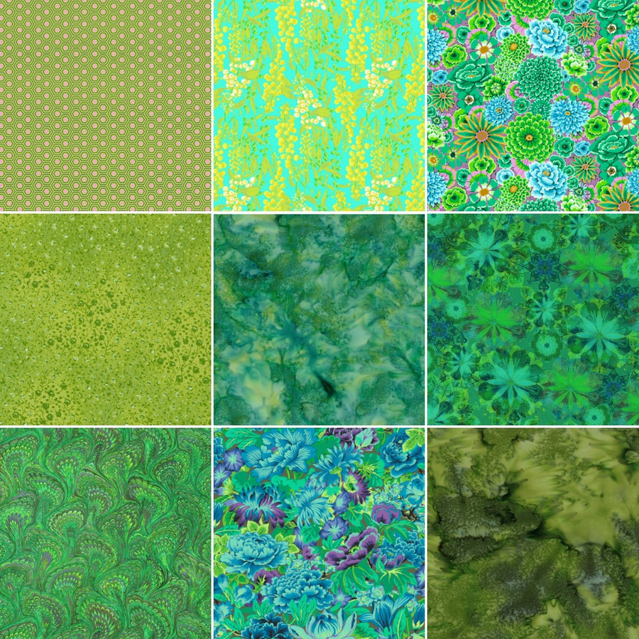 Green Fabric Bundle – Collage Quilter
