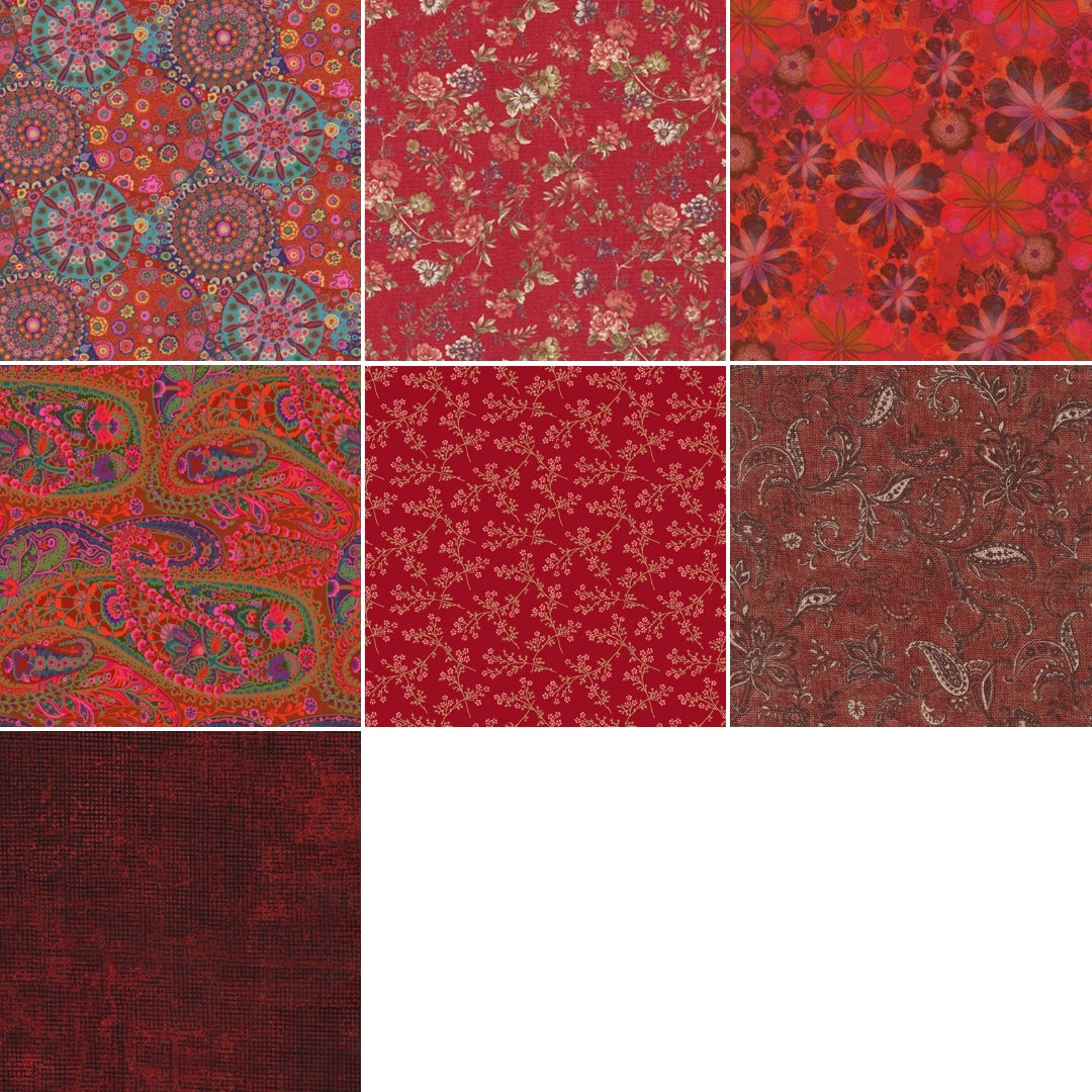 Red Fabric Bundle – Collage Quilter