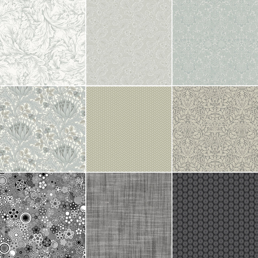 Gray-Black Fabric Bundle – Collage Quilter
