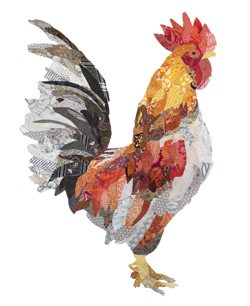 Petit Rouge Rooster Downloadable Pattern – Collage Quilter